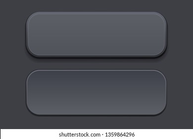 Black Plastic Buttons 3d Rectangle Signs Stock Illustration 1359864296 ...