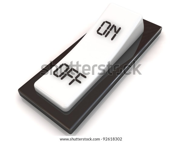 Black Power Switch On Position Isolated Stock Illustration 92618302 ...