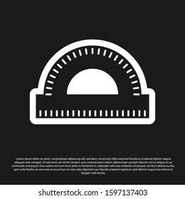 Black Protractor Grid Measuring Degrees Icon Stock Vector (Royalty Free ...