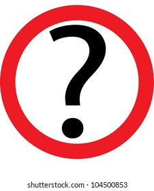 Black Question Mark Red Circle Stock Illustration 104500853 | Shutterstock