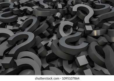 Black Question Marks Background 3d Rendered Stock Illustration ...