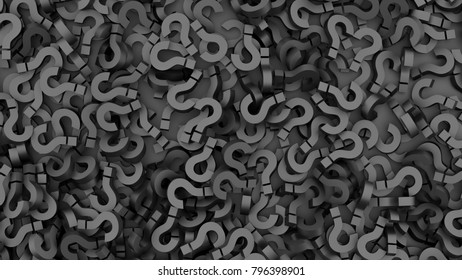 Black Question Marks Background 3d Rendering Stock Illustration ...