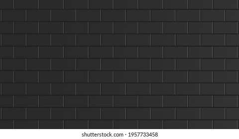 Black Rectangle Mosaic Tiles Texture Background Stock Illustration ...