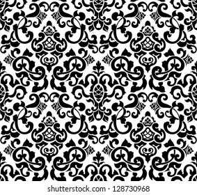 Black Seamless Pattern Silhouette Bitmap Copy Stock Illustration ...
