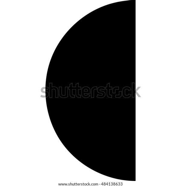 Black Semi Circle Stock Illustration 484138633