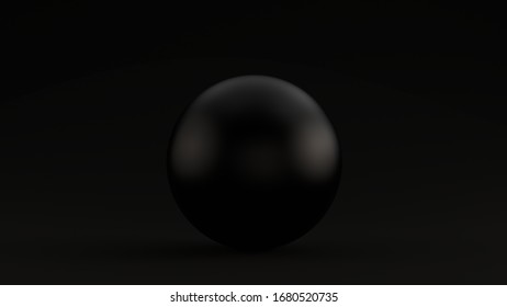 Black Sphere Black Background Front View Stock Illustration 1680520735 ...