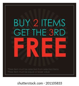 641 Buy 3 get 1 free Images, Stock Photos & Vectors | Shutterstock