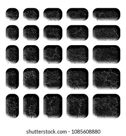 Black Stone Set Assorted Rounded Rectangle Stock Illustration ...