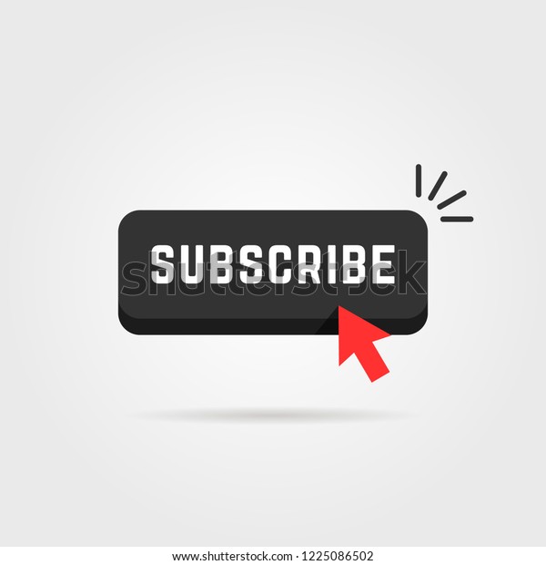 Black Subscribe Button Shadow Concept Data Stock Illustration ...