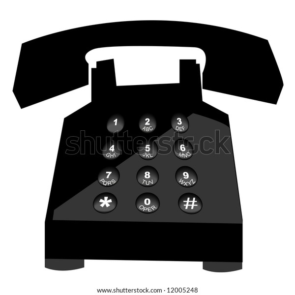 Black Telephone Push Button Numbers Stock Illustration 12005248 ...