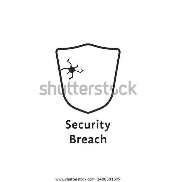 Black Thin Line Security Breach Like Stock Illustration 1480581809 ...