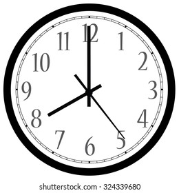 Black Wall Clock Vector Isolated Clock Stock Vector (Royalty Free ...