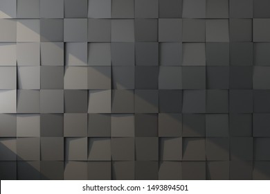 Black Wall Square Planes Texture 3d Stock Illustration 1493894501 ...