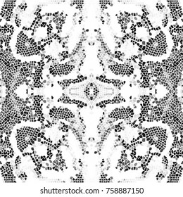 Black White Mosaic Pattern Textile Backgrounds Stock Illustration ...