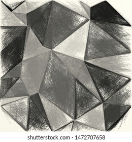 Black White Polygon Pattern Backdrops Beautiful Stock Illustration ...