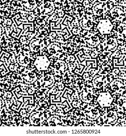 Black White Qr Code Abstract Background Stock Illustration 1265800924