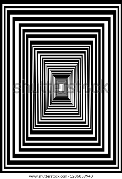Black White Rectangle Optical Illusion Stock Illustration 1286859943
