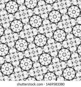 Black White Seamless Pattern Textile Backgrounds Stock Illustration ...