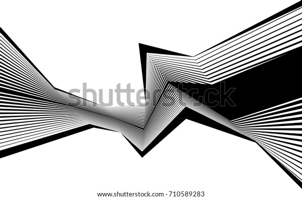 Black White Stripe Line Pattern Abstract Stock Illustration 710589283