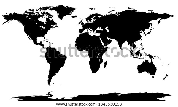 Black World Map Background Worldmap Stencil Stock Illustration ...