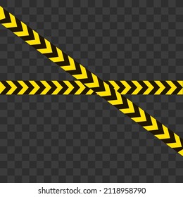 Black Yellow Caution Lines Isolated Danger Stock Illustration ...