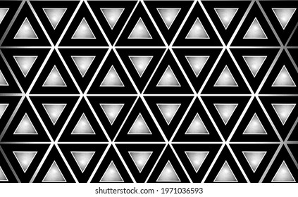 Blackwhite Triangular Back White Outline 3d Stock Illustration ...