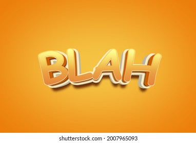 Blah Comic Speech 3d Text Style Stock Illustration 2007965093 ...