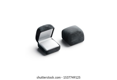 Blank Black Opened Closed Ring Box Stock Illustration 1537749125 ...