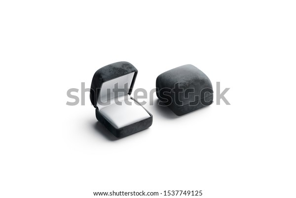 Blank Black Opened Closed Ring Box Stock Illustration 1537749125 ...