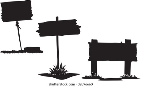 Blank Black Signs Vector Image Available Stock Illustration 32896660 ...