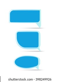 Blank Blue Speech Bubble Set Vector: เวกเตอร์สต็อก (ปลอดค่าลิขสิทธิ์ ...