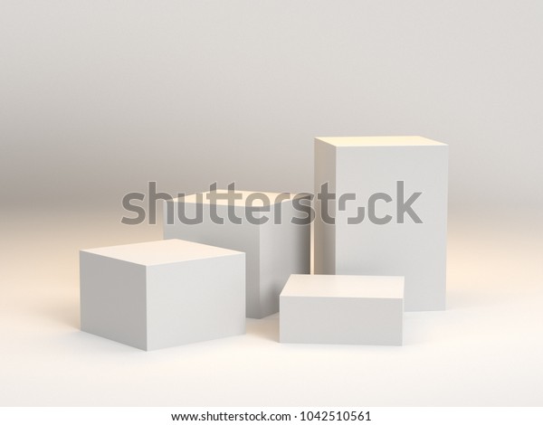 Blank Box Display 3d Rendering Stock Illustration 1042510561