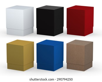 Two Tone Blank Box Packaging Variety: ilustrações stock 290076998 ...