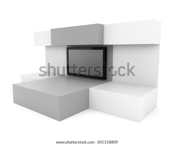 Blank Box Wall Display Big Tv Stock Illustration 301158809 | Shutterstock