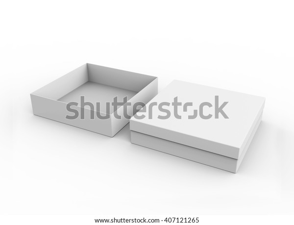 Blank Boxes Open Closed Isolated On Stock Illustration 407121265