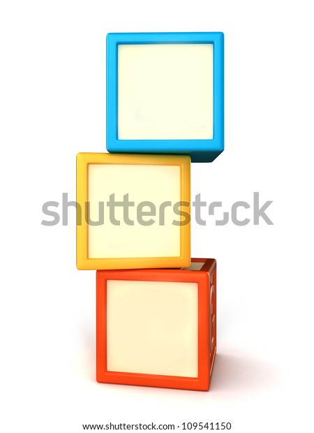 Blank Building Blocks Stock Illustration 109541150