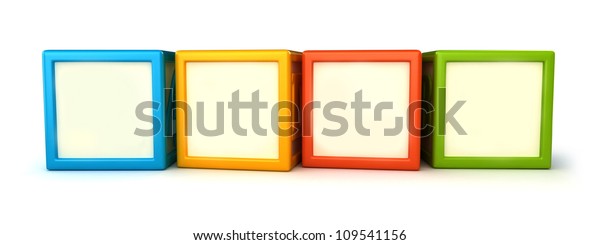 Blank Building Blocks Stock Illustration 109541156