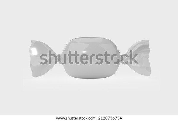 Blank Candy Packaging Mockup White Isolated Stock Illustration ...