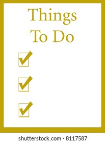 Blank Checklist Things Do Stock Illustration 8117587