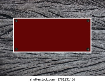Blank Dark Red Rectangle Shape Sign Stock Illustration 1781231456 ...