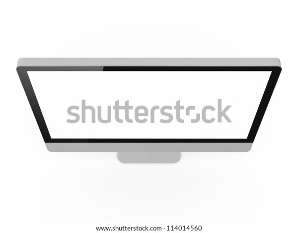 Blank Desktop Computer Screen Isolated On Stock Illustration 114014560 ...