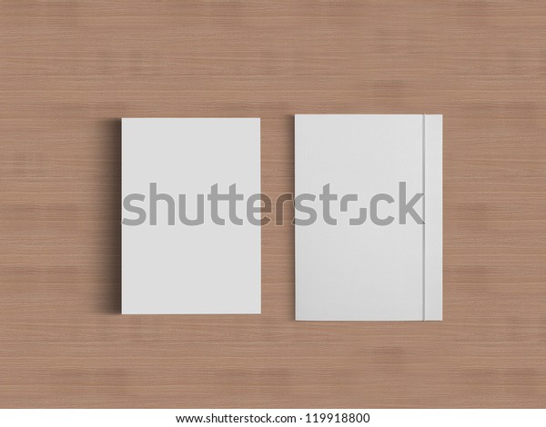 Blank Document Folder Isolated On Wood 스톡 일러스트 119918800 | Shutterstock