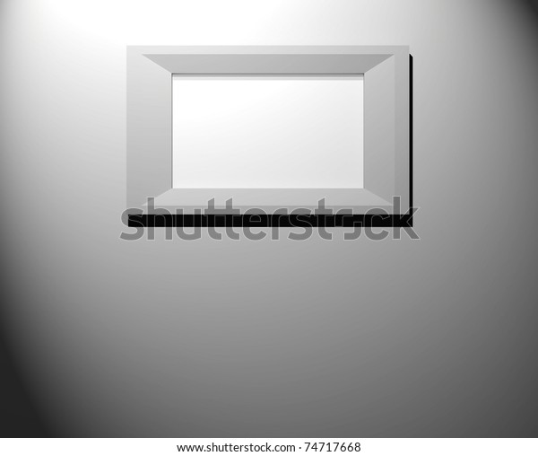 Blank Frames Wall This 3d Illustration: ilustración de stock 74717668 ...