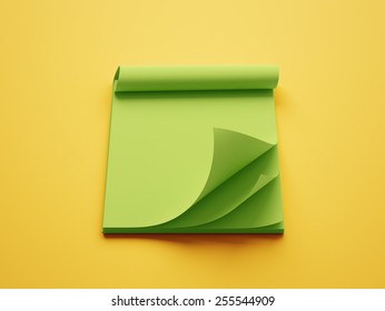 Blank Green Stack Papers Isolated On Stock Illustration 255544909 ...