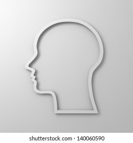 Blank Head Shape Background Stock Illustration 140060590 | Shutterstock