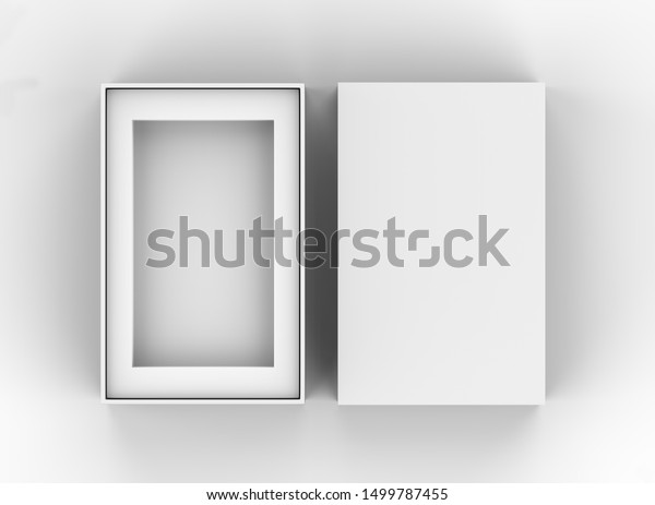 Blank Mobile Box Packaging Mockup Template Stock Illustration ...