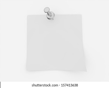Blank Note Push Pin Rendered On: ภาพประกอบสต็อก 157413638 | Shutterstock