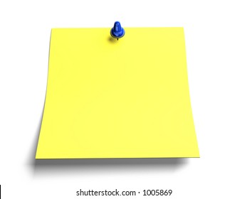 Blank Note Pushpin Stock Illustration 1005869