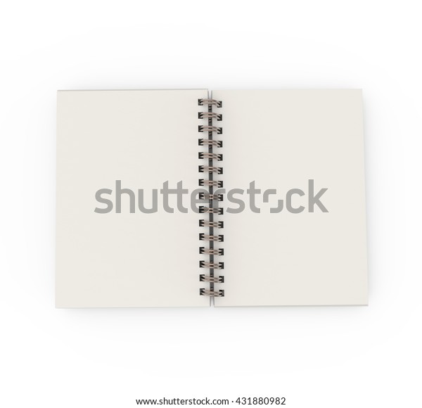 Blank Notepad Isolated On White Background Stock Illustration 431880982 ...