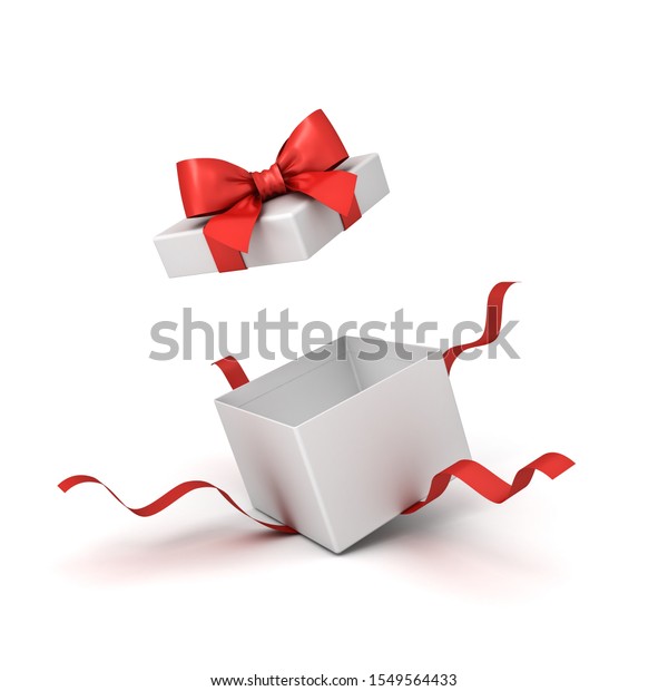 Blank Open White Present Box Gift Stock Illustration 1549564433